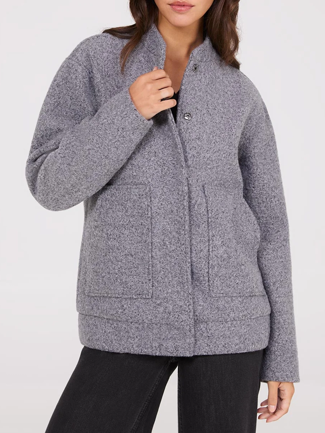 Snap Front Bomber Jacket - FERONIQ