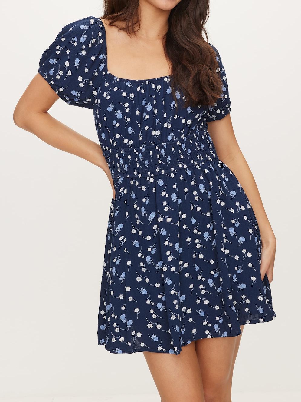 Daily Puff Sleeve Dress - DRESSLINEA